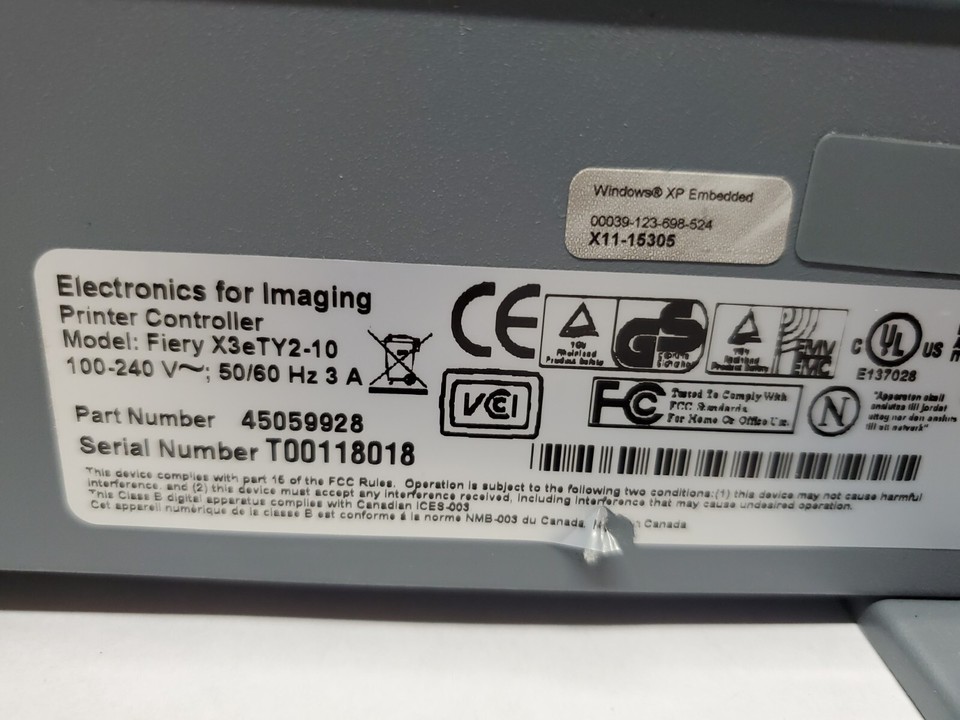 Konica Minolta EFI Fiery X3eTY2-10 Printer Controller 45059928 | eBay