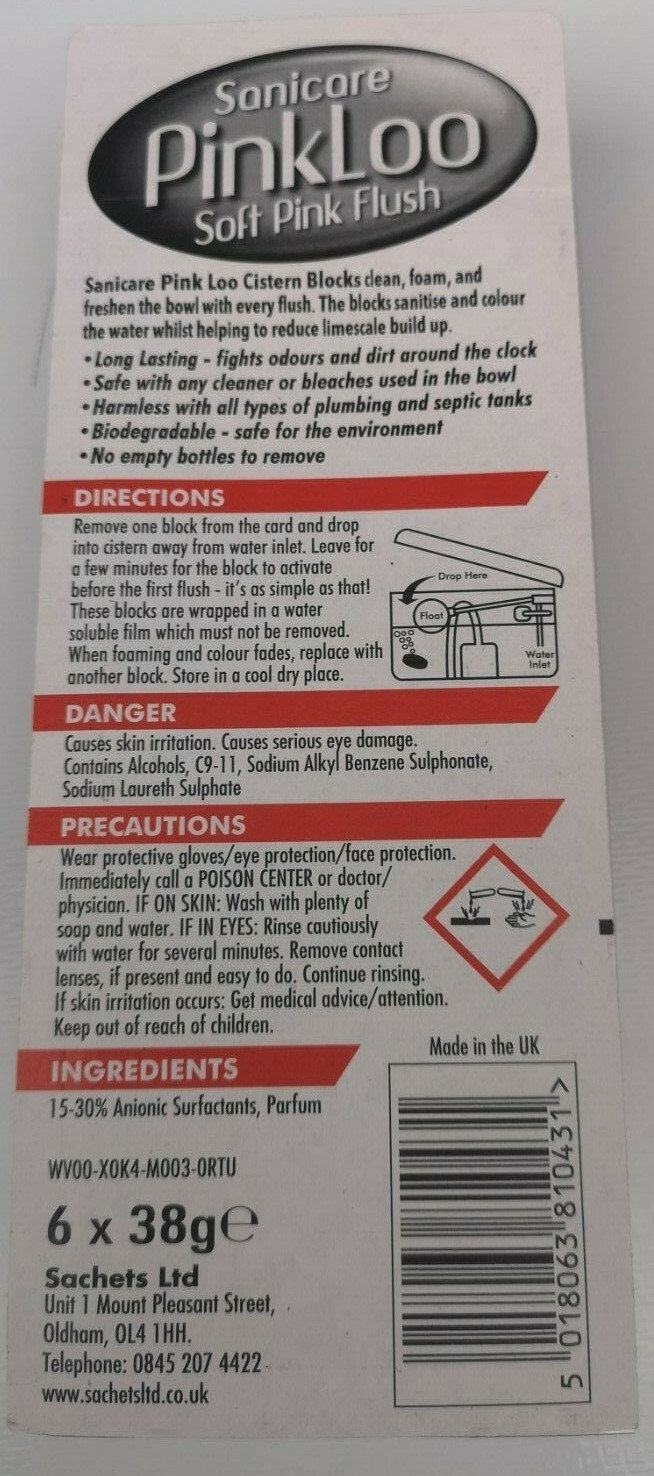 Toilet Cistern Blocks 18 Pink Bathroom Power Cleaner Tablets Block Loo ...