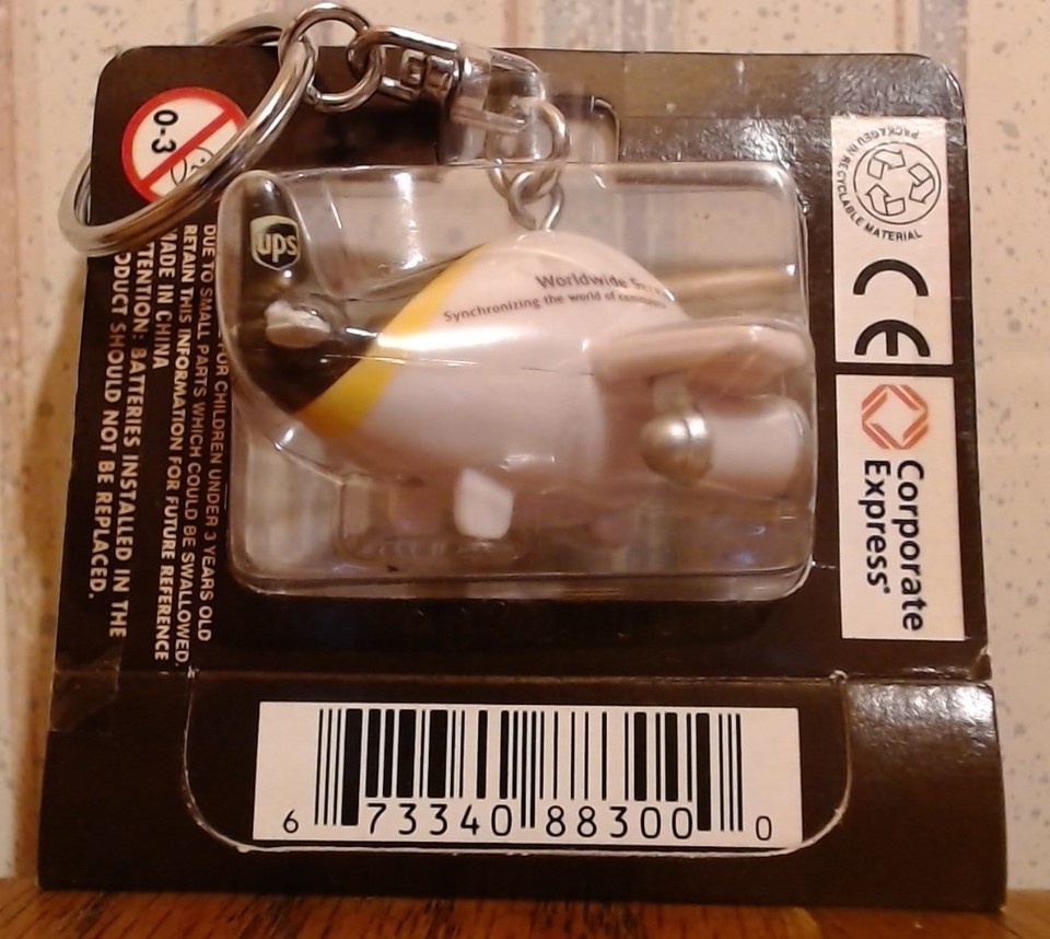 Rare New UPS Keychain Plane with LED Lights and Sound - United Parcel ...