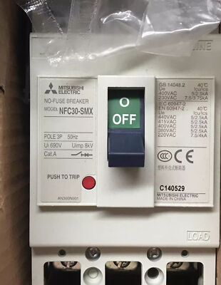 Mitsubishi Moulded Case Circuit Breaker MCCB NFC30-SMX 3P 30A | eBay