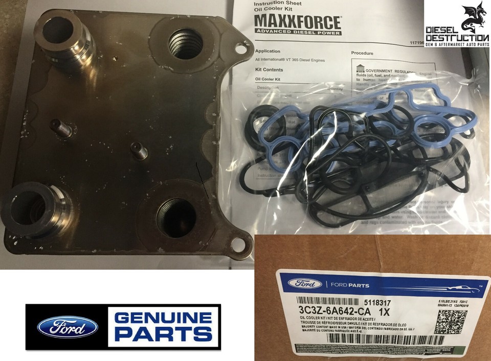 New OEM 3C3Z-6A642-CA FORD ENGINE OIL COOLER 03-08 6.0L Diesel Service ...