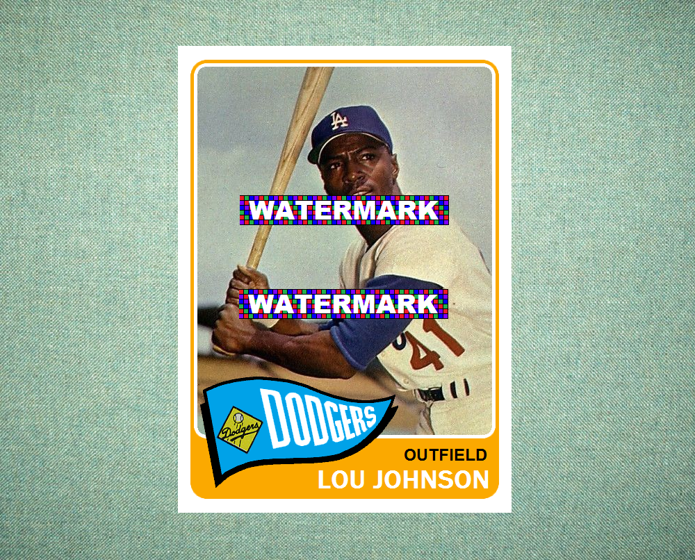Lou Johnson Los Angeles Dodgers 1965 Style Custom Baseball Art Card | eBay