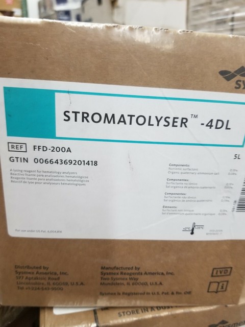 Sysmex Reagent Hematology Stromatolyser - 4dl Ffd-200a for sale online ...