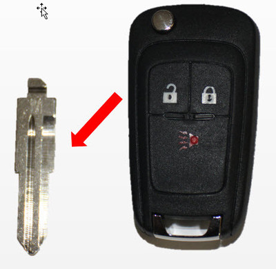 New Flip Remote Key Entry Replacement Blade Blank Uncut For Gm Chevy ...