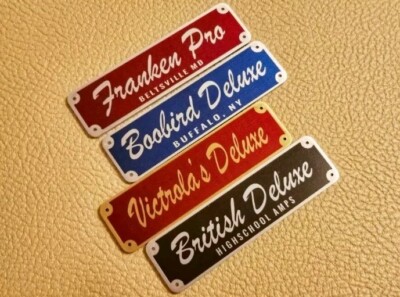 Fender Style Custom Aluminium Logo Amplifier Amp Badge Decal Tweed 5e3 ...