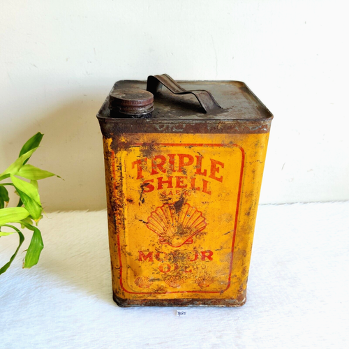 1920s Vintage Triple Shell Motor Oil Advertising Tin Can Rare ...