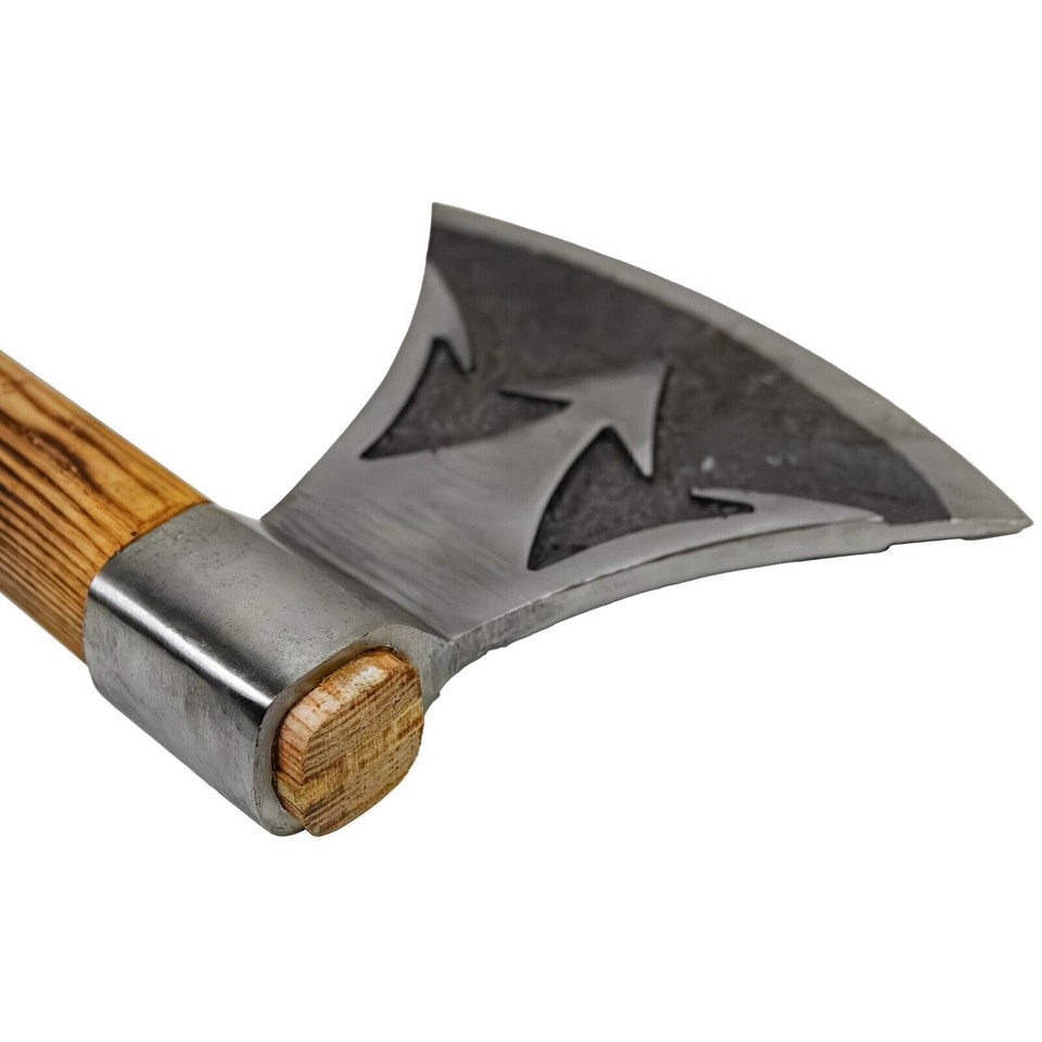 Hand Forged High Carbon Steel Trident Axe | Functional Medieval Camping ...