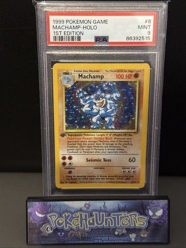 Pokemon Card Machamp 8/102 1st Edition Rare Holo Base Set PSA 9 MINT | eBay