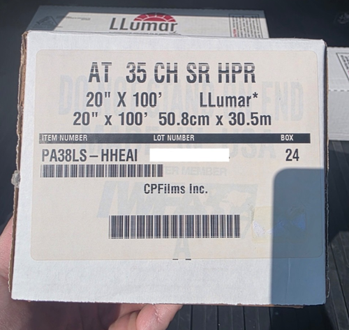LLumar Automotive Window Tint Film AT 35 CH SR HPR (35% VLT) New Roll ...