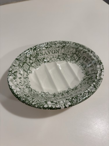 Mason's Crabtree & Evelyn London England Green White Floral Soap Dish 5 ...