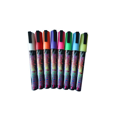 8 Multi-Color Highlighter Fluorescent Liquid Marker Pen DryErase LED ...
