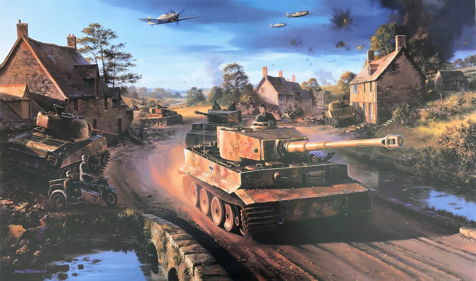 Tigers in Normandy by Nicolas Trudgian signed by WWII Panzer Tank ...