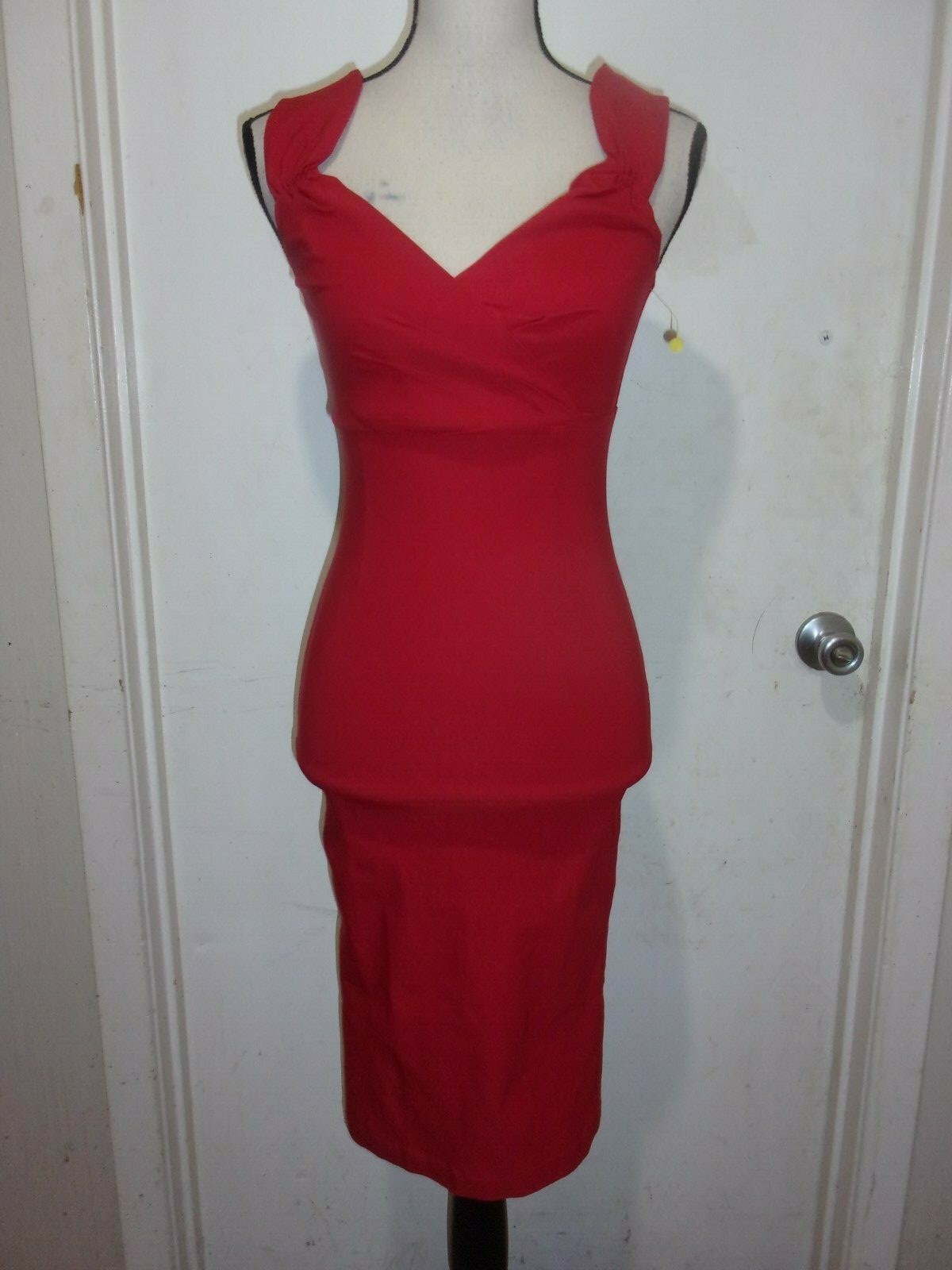 Rock Steady Modcloth Red Bodycon Vintage Pinup Dress Lady Love Song size S (C73) | eBay
