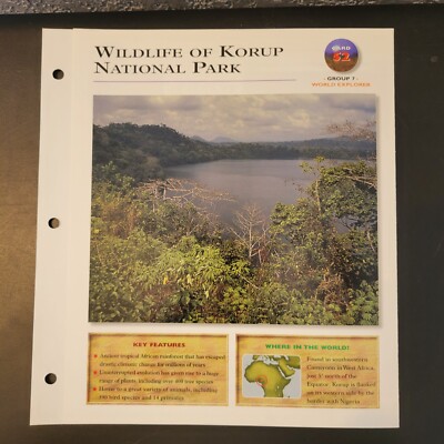 Wildlife Explorer Card 52 Group 7 World Explorer Wildlife Of Korup ...