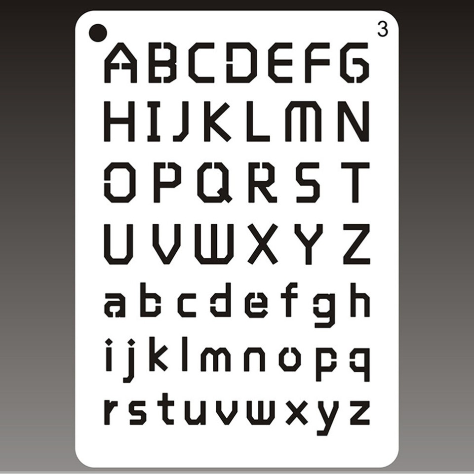 8 Pcs Alphanumeric Template Calligraphy Stencil Letters Child Miss ...