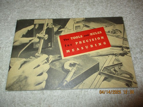 The Tools and Rules for Precision Measuring Book 1953 | eBay