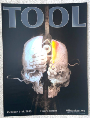 Tool Band Concert Poster Milwaukee Tour October 31 2019 /650 Eliza ...