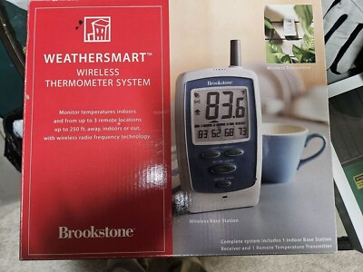 Brookstone Weathersmart Wireless Thermometer System - Rare - Open Box ...