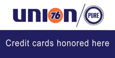 Union 76 & Pure Oil Credit Cards Honored NEW Sign: 12x24" USA STEEL XL ...