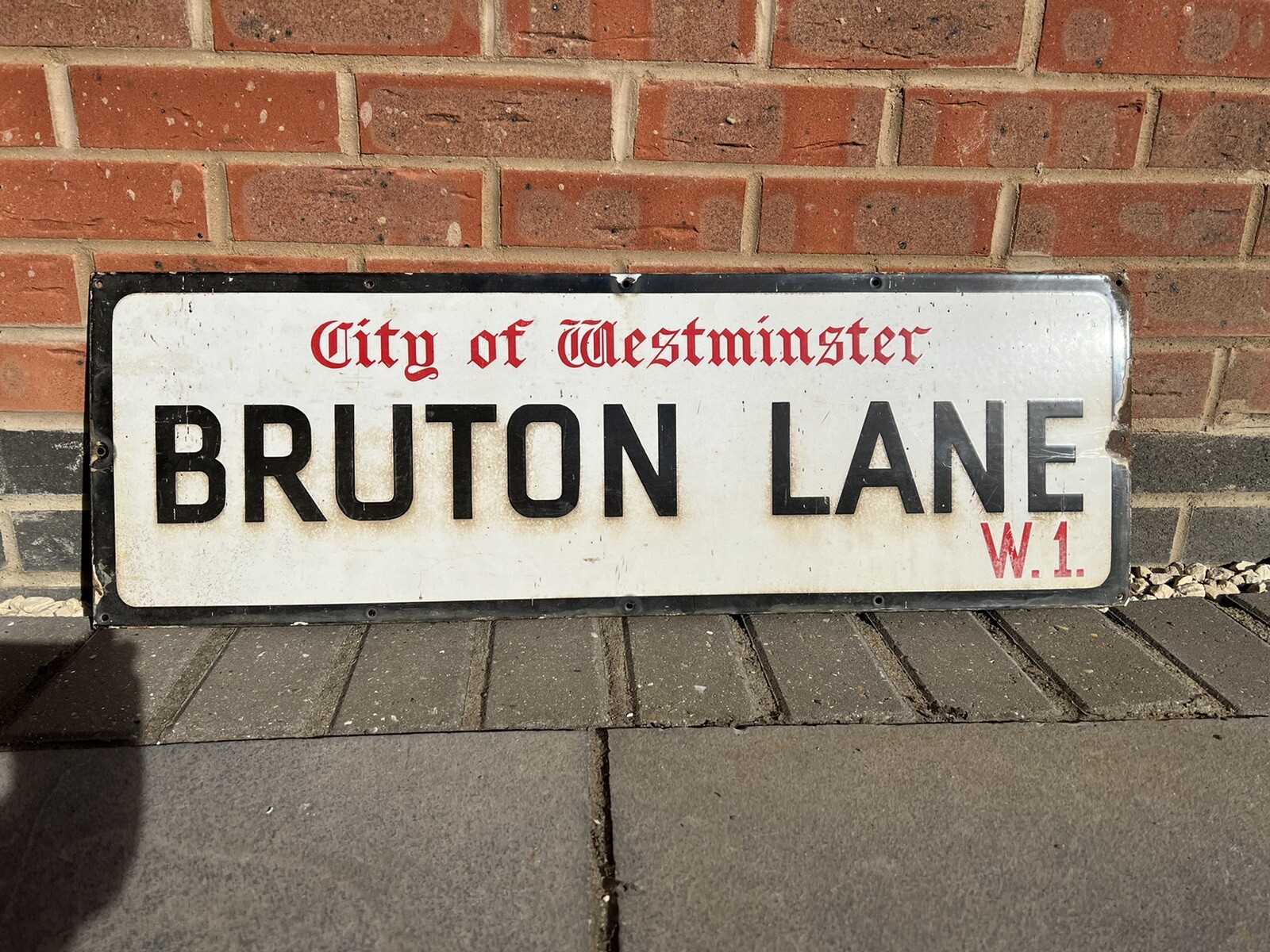 Vintage 1940’s Bruton Lane W1 Mayfair London Enamel Street Sign, Bruton Street | eBay UK