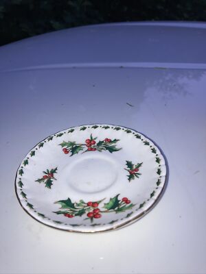 A Cup of Christmas Tea Sm Plate China Almost 4 Inches | eBay