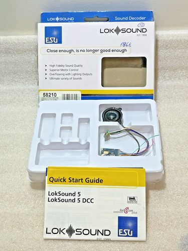 ESU LOKSOUND V5FX Speaker DCC Sound Only Decoder 8-Pin EMD File Tested ...