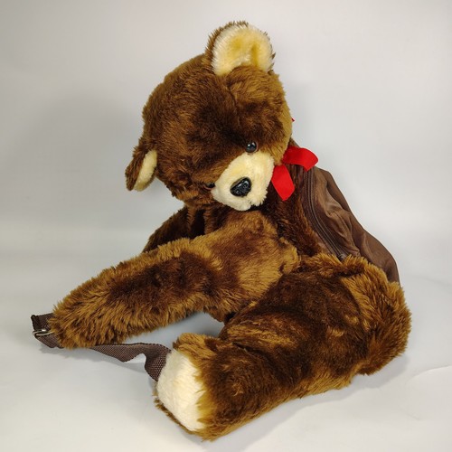 Vintage Original Hug A Pet Brown Bear Backpack Dover Handbag Stuffed ...