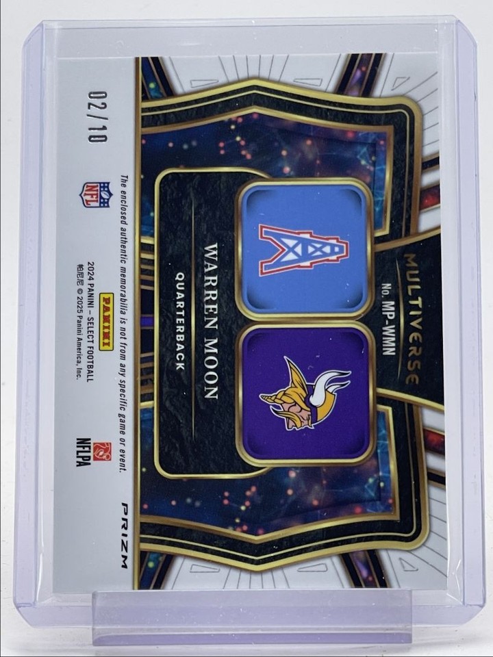 WARREN MOON 2024 SELECT MULTIVERSE PATCH FOOTBALL GOLD PRIZM /10 Q2277 ...