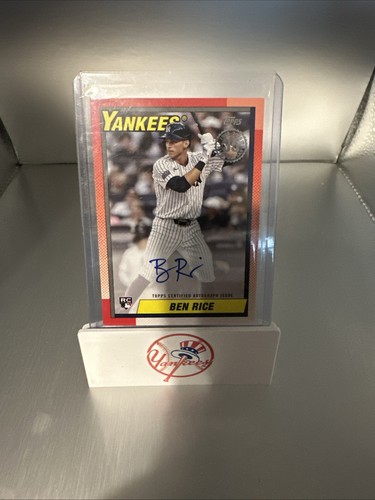 2025 Topps Series One Baseball-Ben Rice (RC) Auto 90B2-BRI NY Yankees ...