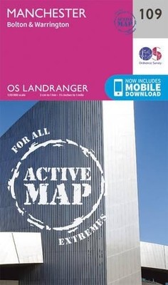 Manchester, Bolton & Warrington (Map) OS Landranger Active Map | eBay