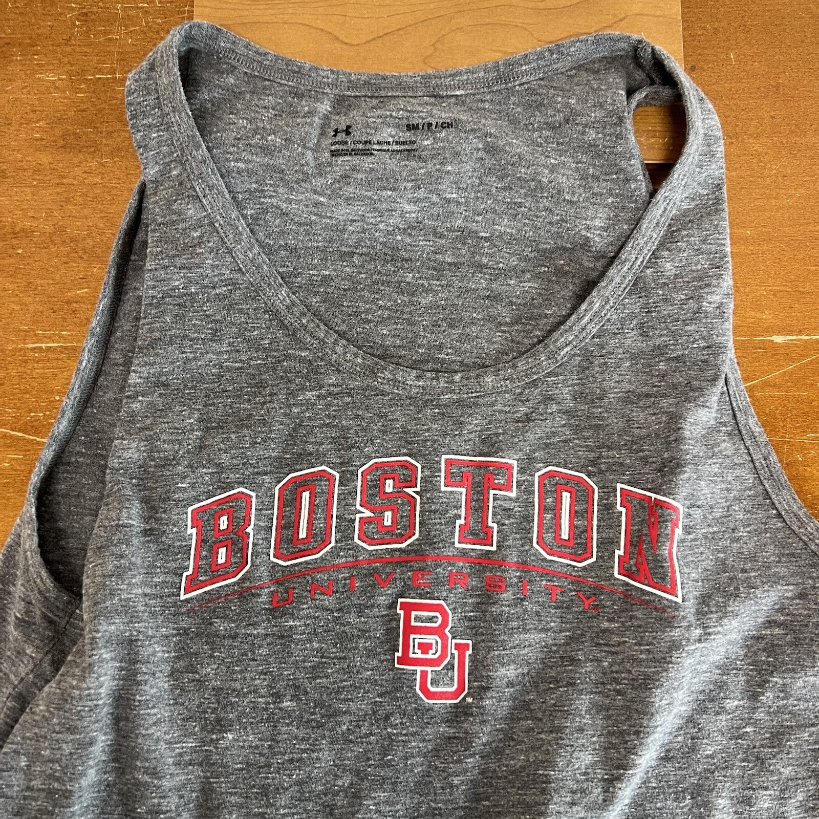 Boston Terriers Shirt Mens Small Gray Tank Top Heat Gear Sleeveless ...