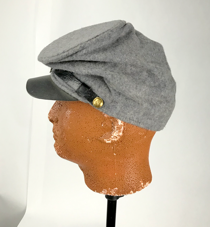 Confederate Civil War Forage Cap of Grey Wool - CS Bummer Cap - Size ...