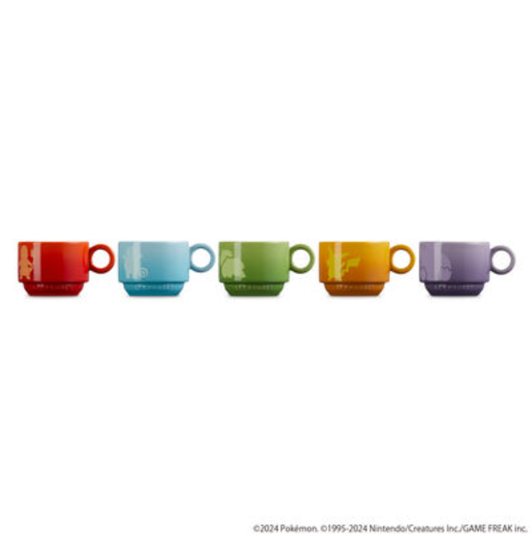 Le Creuset Pokemon Collection Stacking Mug Set of 5 Tea Cup Limited New ...