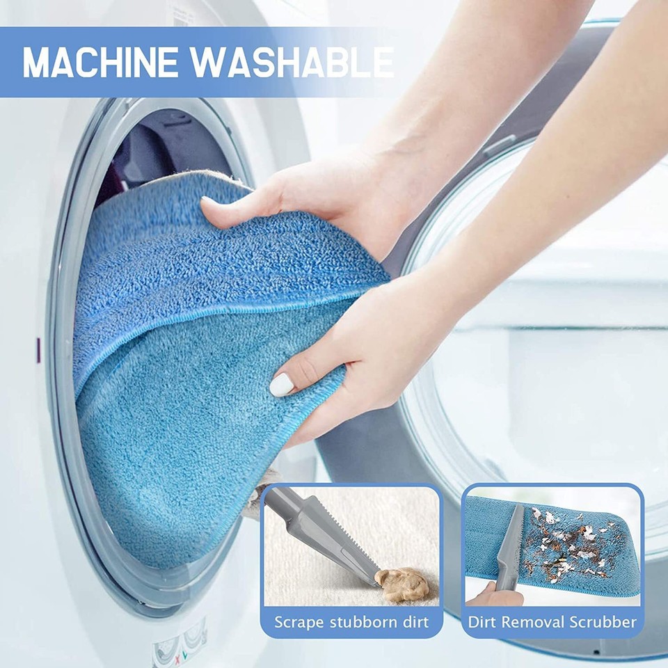18" Professional Microfiber Mop Floor Cleaning Mop Flat Mop With ...
