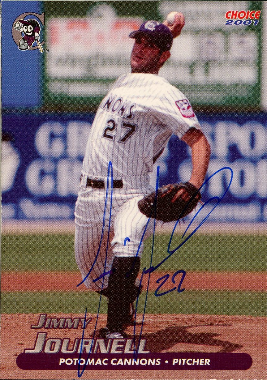 2001 Potomac Cannons JIMMY JOURNELL Signed Card autograph AUTO ...