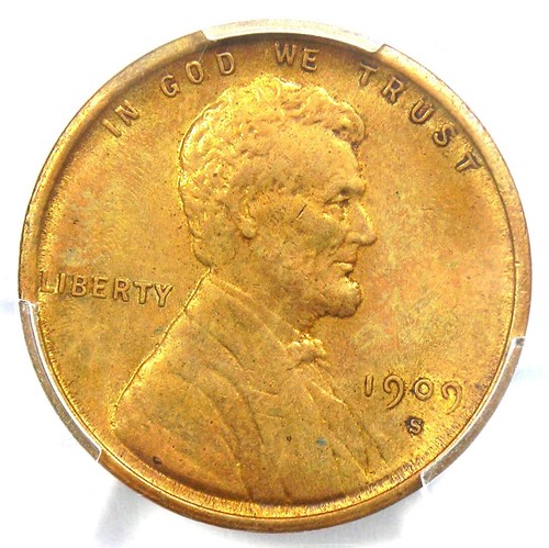 1909-S VDB Lincoln Wheat Cent 1C Penny - PCGS Uncirculated Details (UNC ...