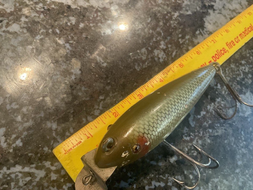 Vintage Musky Creek Chub Minnow Fishing Lure HUGE Tackle Box Bait Pike ...