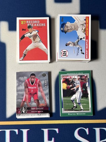 Mixed Sports Lot x86 MLB NFL NBA Mantle Griffey Bonds Jeter Sosa ...