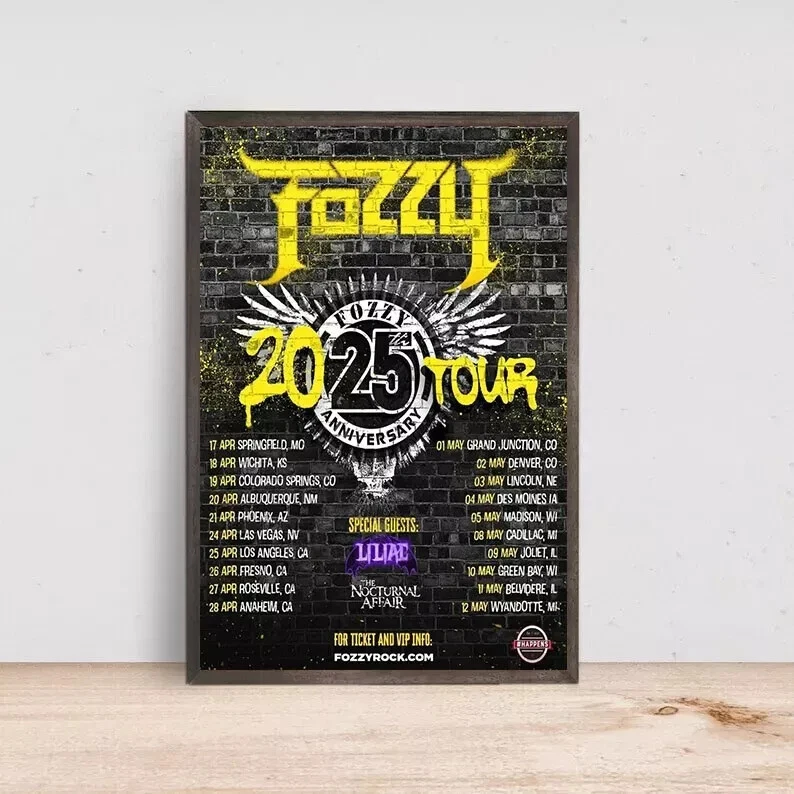 Fozzy - Tour 2025 Poster - New Poster 2025 | ID 24054274 by Gaurav Seth ...