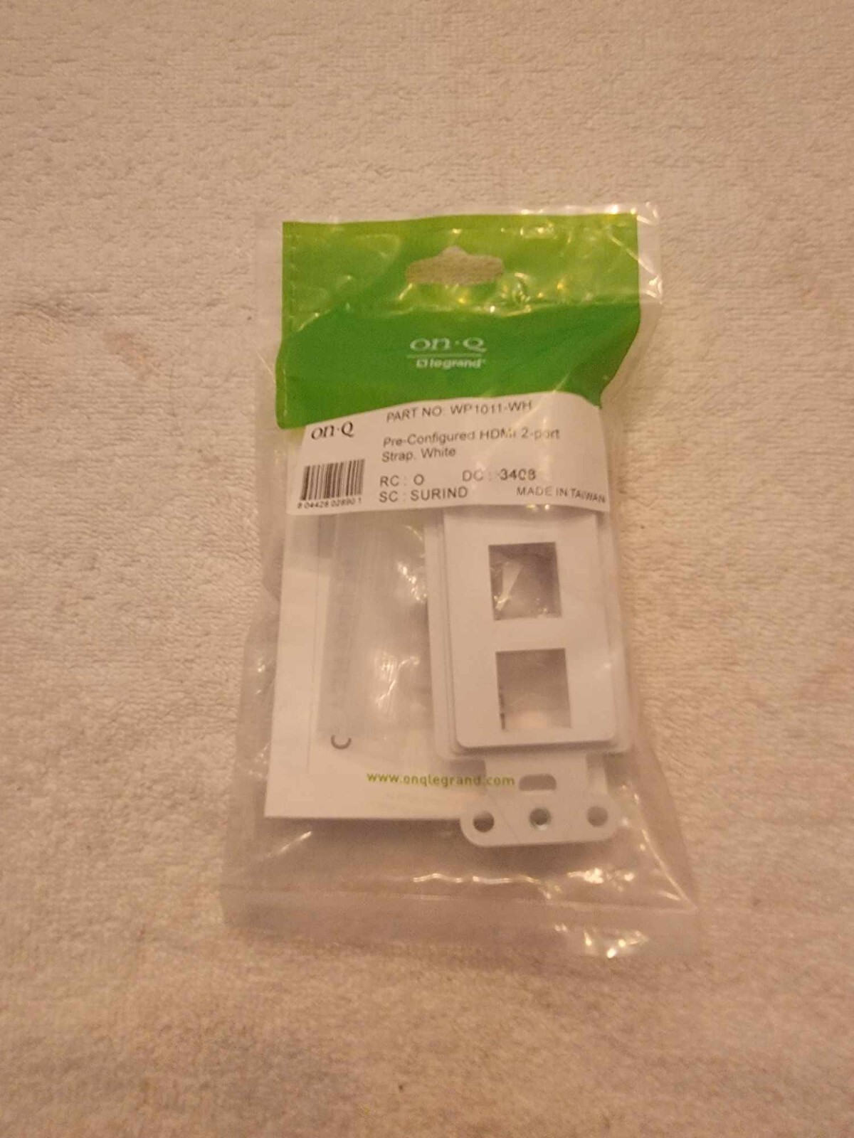 Onq Wp1011-wh Hdmi 2 Port Strap White | eBay