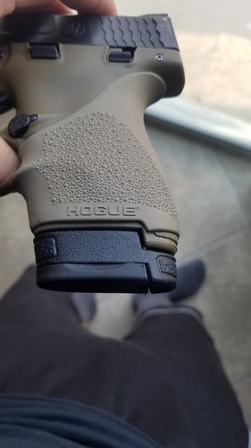 Hogue Handall Beavertail Grip Sleeve S&w Shield 9 Ruger Lc9 Glock 26 Te ...