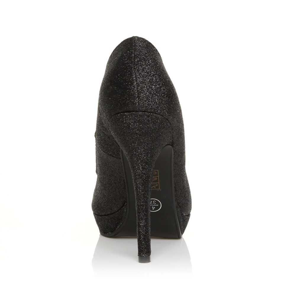 WOMENS LADIES STILETTO HIGH HEEL PLATFORM SMART OFFICE WORK PARTY COURT ...