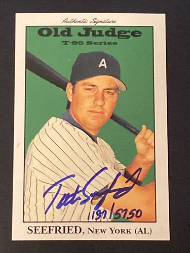 1995 Signature Rookie Old Judge T95 AUTO /5750 29 Tate Seefried New ...
