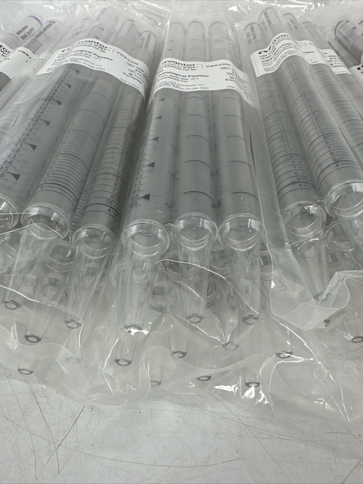 LOT OF 70 VWR Avantor 76184-756 Serological Pipettes 50mL in 5/10mL ...