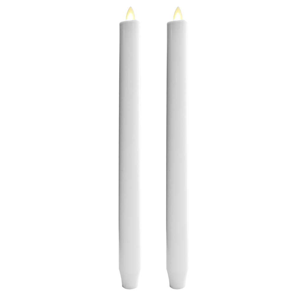Luminara Flameless LED Window Taper Candles Battery Operated White for ...