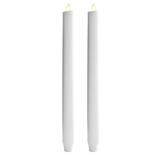Luminara Flameless LED Window Taper Candles Battery Operated White for ...