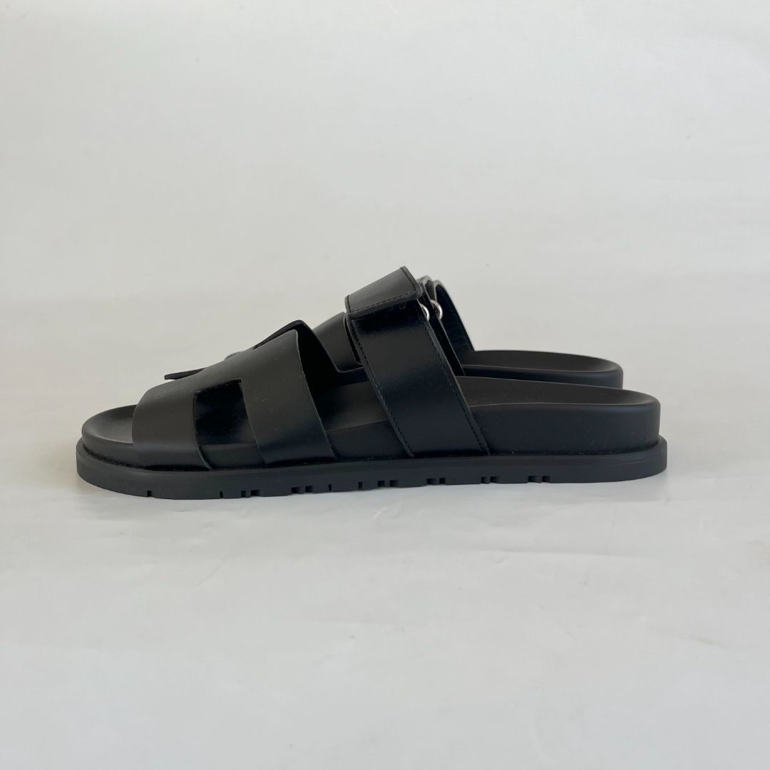 Hermès Black Chypre Sandals , 37 | eBay