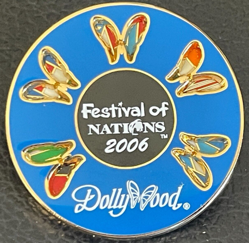 DollyWood Theme Park FESTIVAL OF NATIONS "Spinner" Souvenir Trading Pin ...