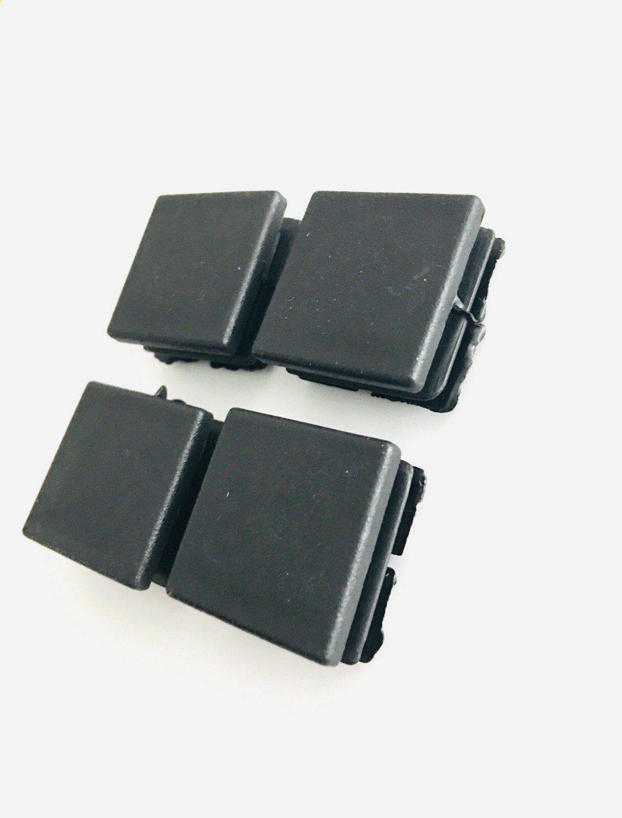 4 x Square Plug Chair Leg Feet Bungs Tube Ends Insert Caps Black 25 x ...