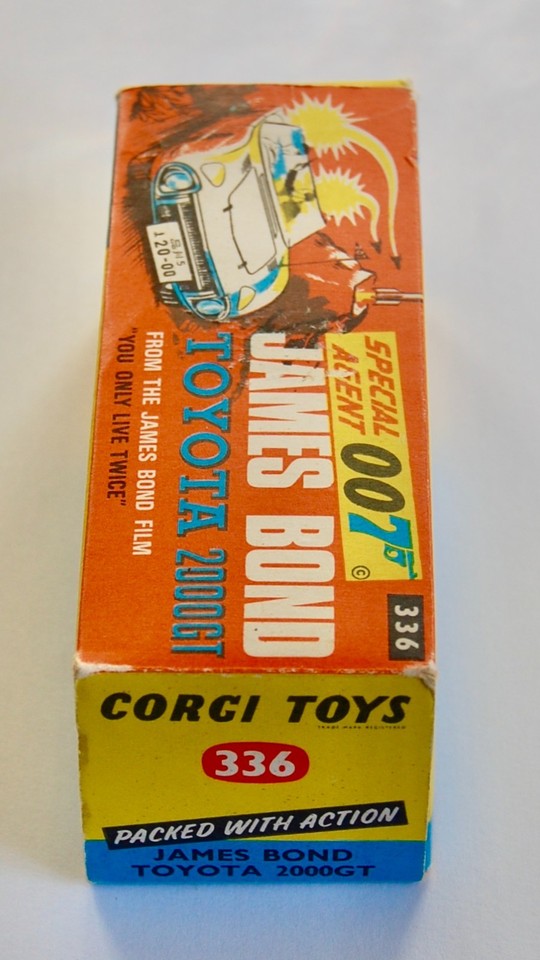 Vintage Corgi 336 James Bond 007 Toyota 2000 GT ORIGINAL OUTER BOX ONLY ...